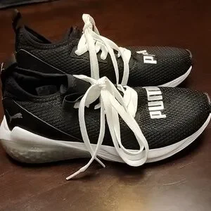 Puma | Shoes | Puma Black Pull On Running Shoes Cell Sz 65 | Poshmark